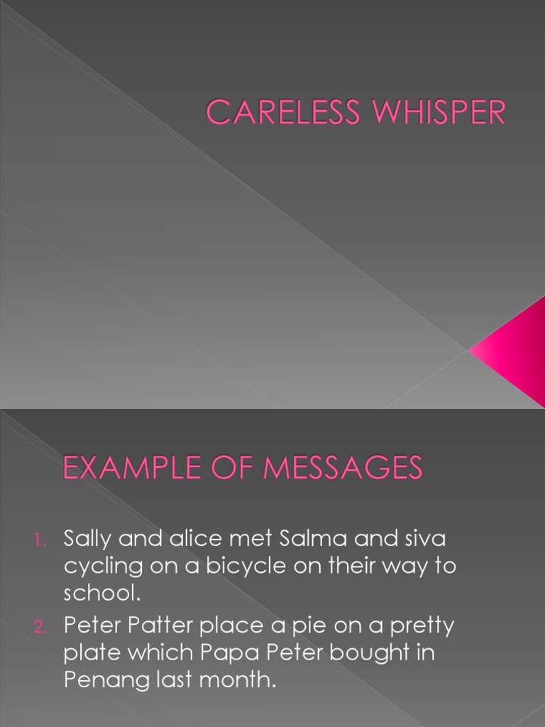 Careless Whisper | PDF