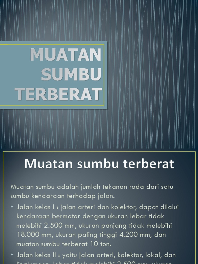 Muatan Sumbu Terberat | PDF