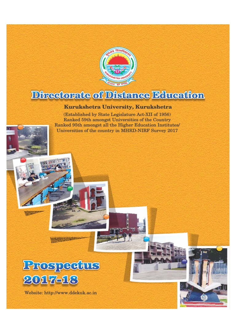 Distance Learning at Kurukshetra | PDF | University And College ...