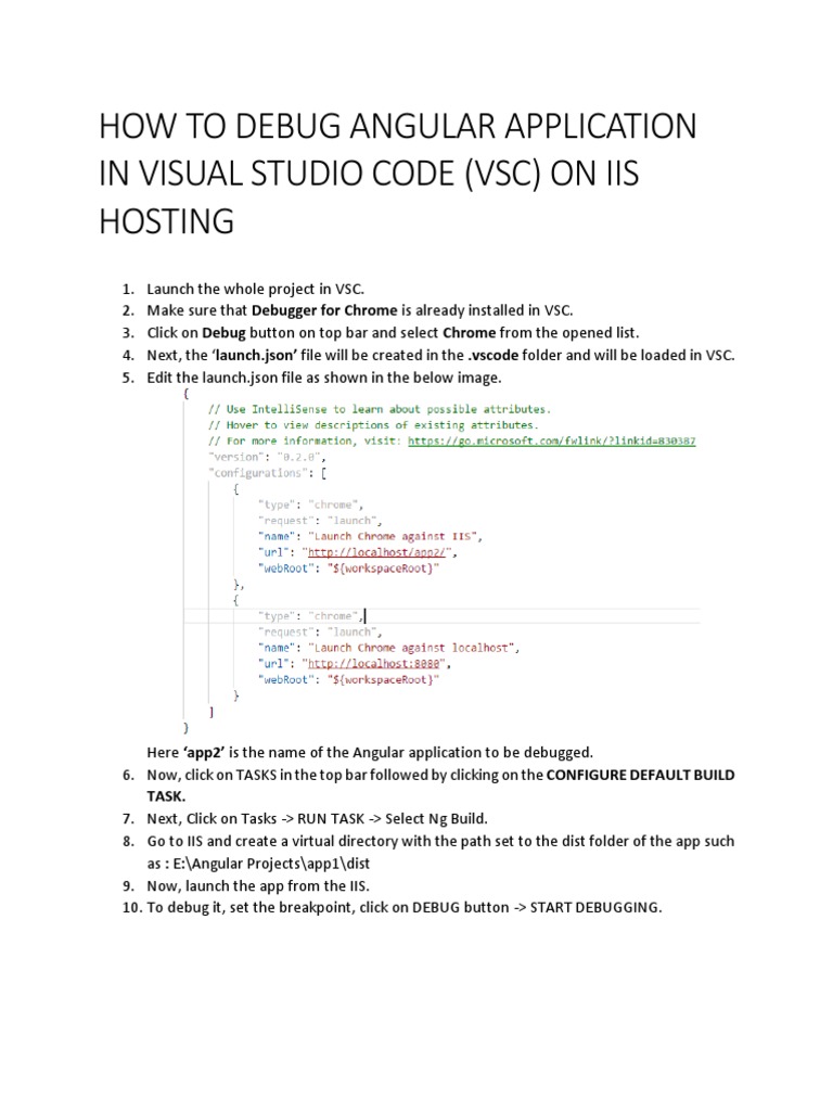 How To Debug Angular Application in Visual Studio Code | PDF