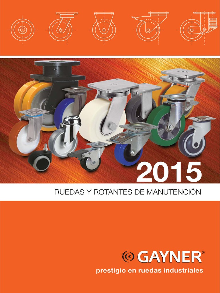 Catalogo Ruedas Gayner 2015 PDF | PDF | Materiales | Ingeniería mecánica
