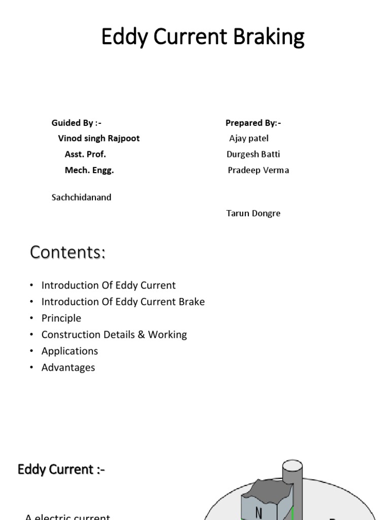 Eddy Current Braking: Sachchidanand Tarun Dongre | PDF