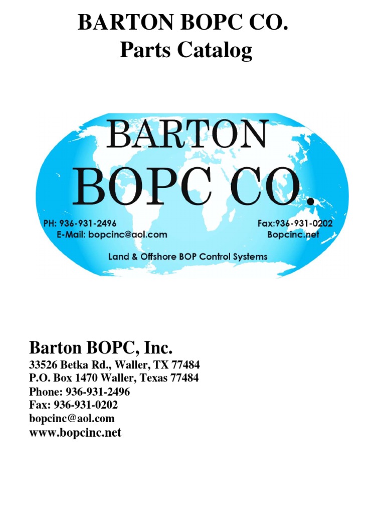 BOPC Parts Catalog Rev 031616 | PDF | Technology & Engineering