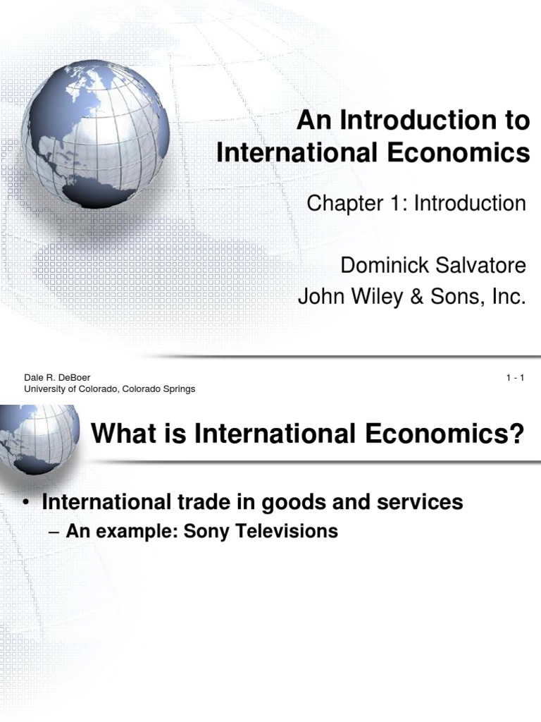 Introduction to International Economics | PDF | Globalization ...