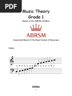 Trinity Grade 1 Theory Workbook (1) (1) | PDF | Scale (Music) | Chord (Music)