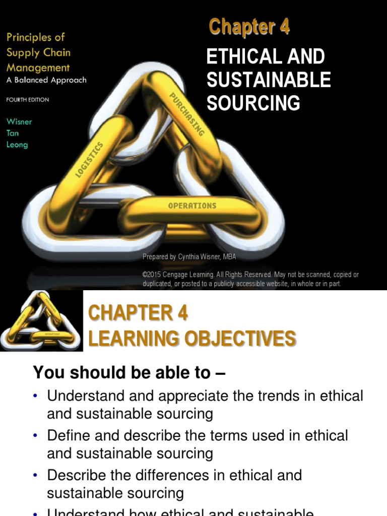 Ch.4 - Ethical Sourcing | PDF | Supply Chain | Sustainability