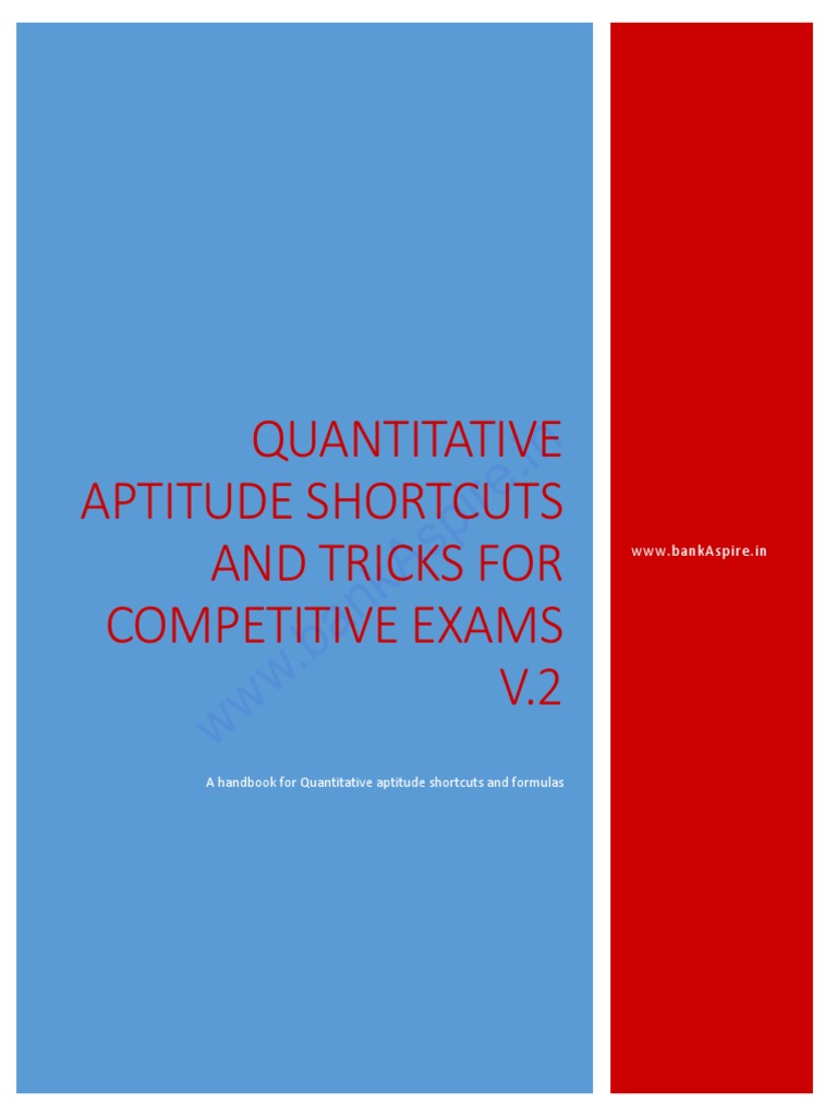 Quantitative Aptitude Shortcuts Guide | PDF | Fraction (Mathematics ...