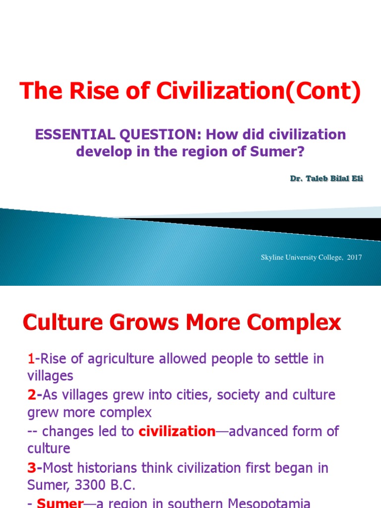 2 1 The Rise of Civilization | PDF | Sumer | Civilization