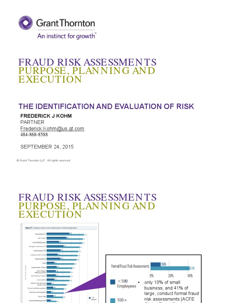 Fraud Risk Assessments | Risk Assessment | Risk