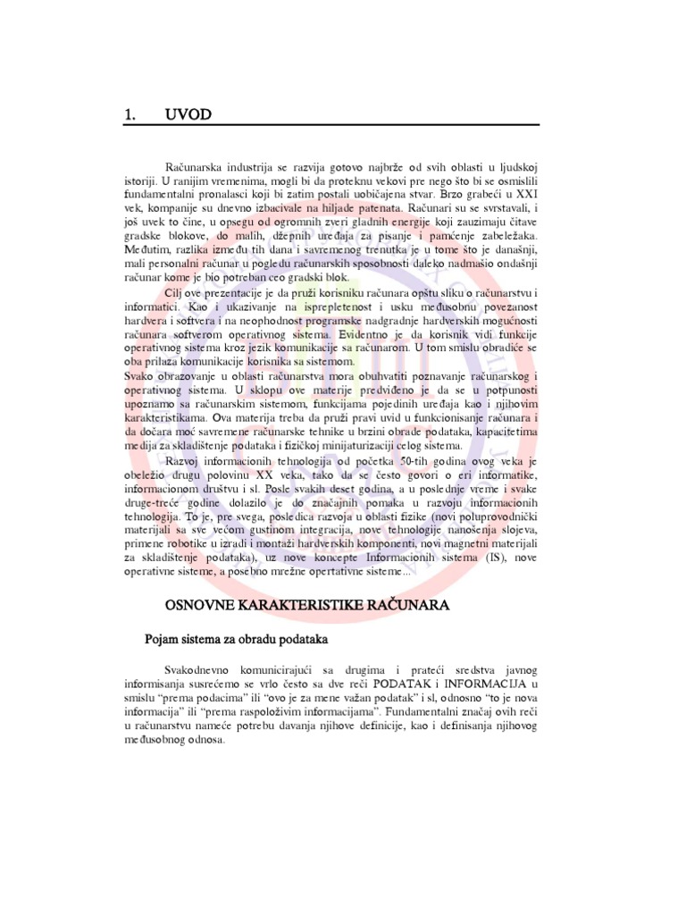 Racunari I Programiranje | PDF