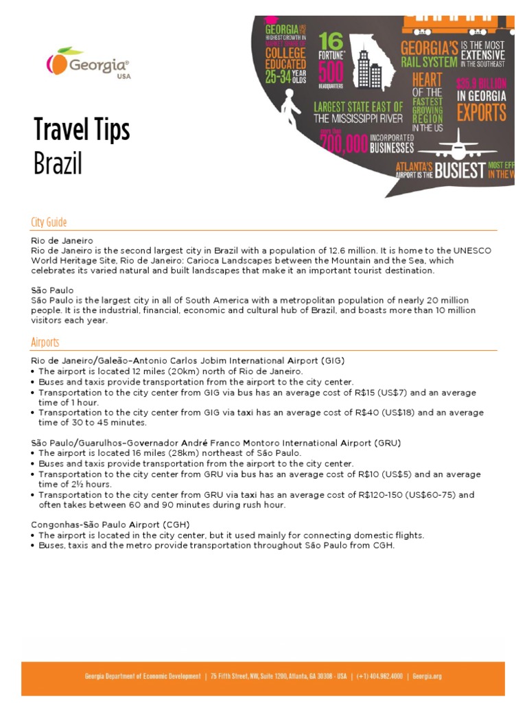 Brazil Brochure 3 | PDF | Rio De Janeiro | Transport