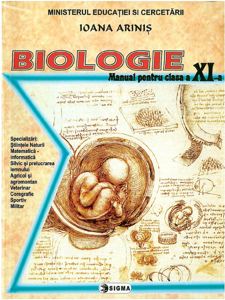 Manual de Biologie Clasa A XI A Ioana Arinis Curata PDF | PDF