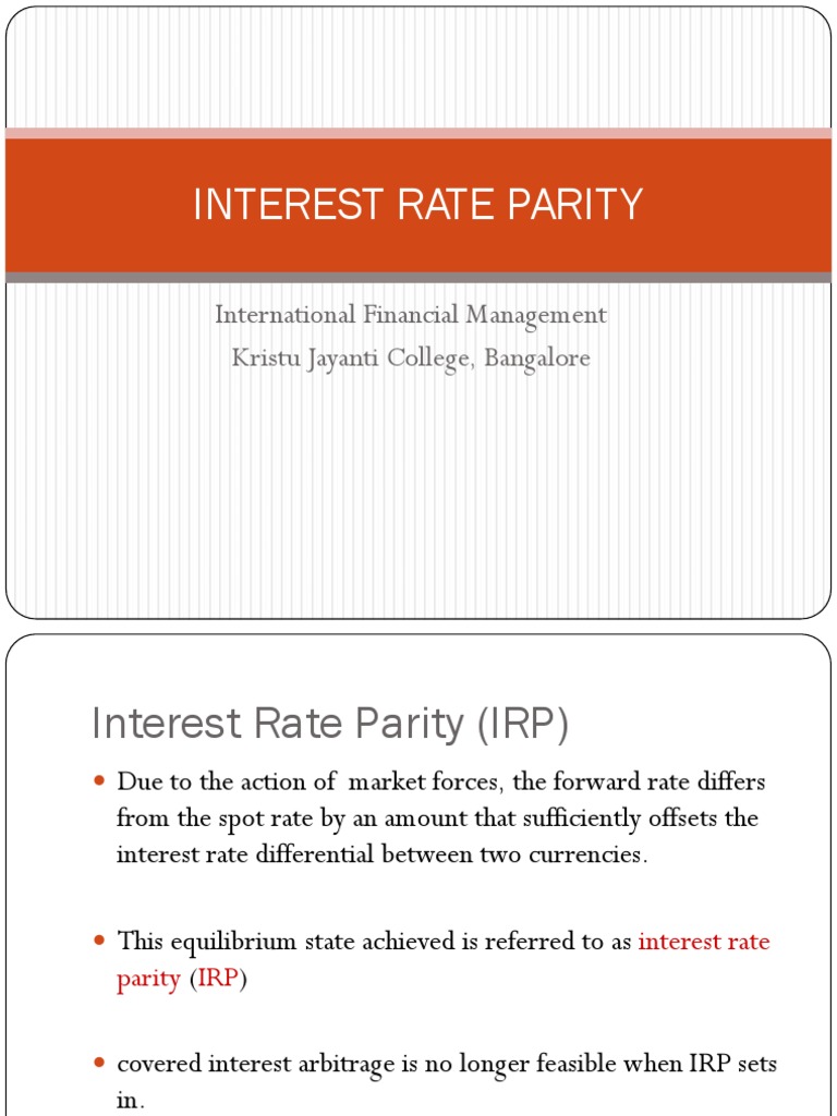 Interest Rate Parity | PDF | Investing | Money