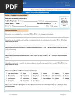 CS Form No. 211 Revised 2018 Medical Certificate | PDF | Clinical ...