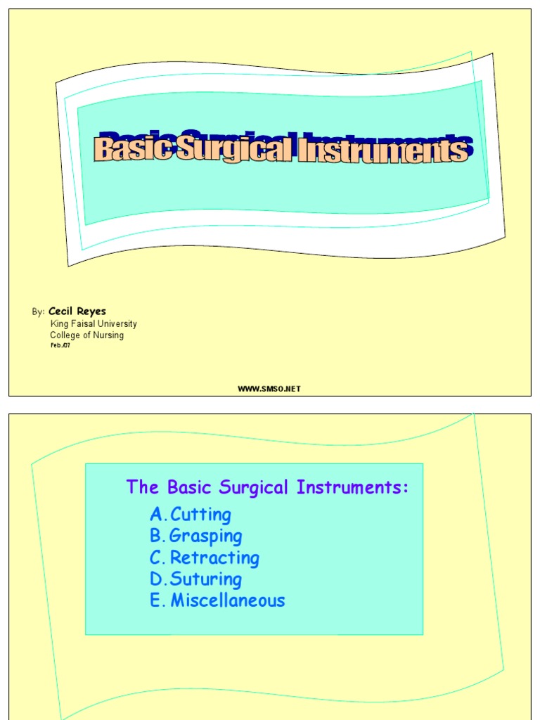 Basic Surgical Instruments | PDF | Nature