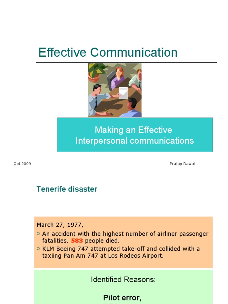 Effective Interpersonal Communication | PDF | Cognition | Psychological ...