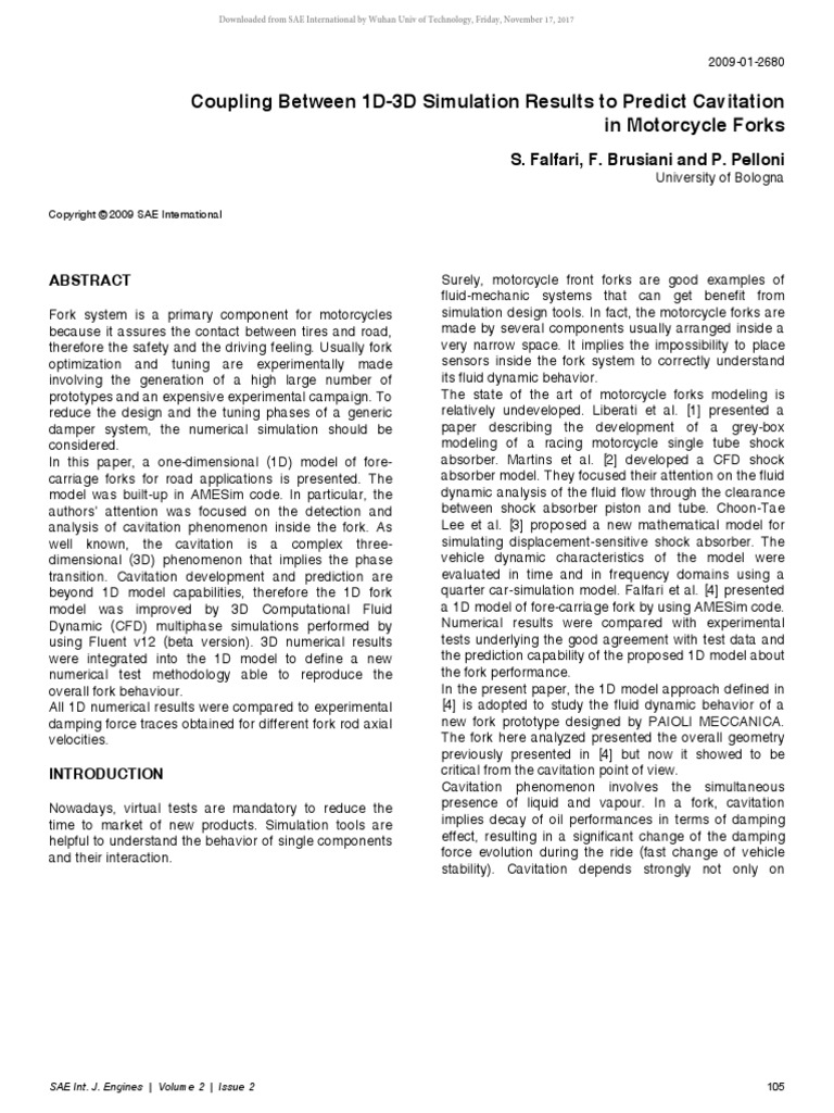 Coupling Between 1D-3D Simulation Results To Predict Cavitation in ...