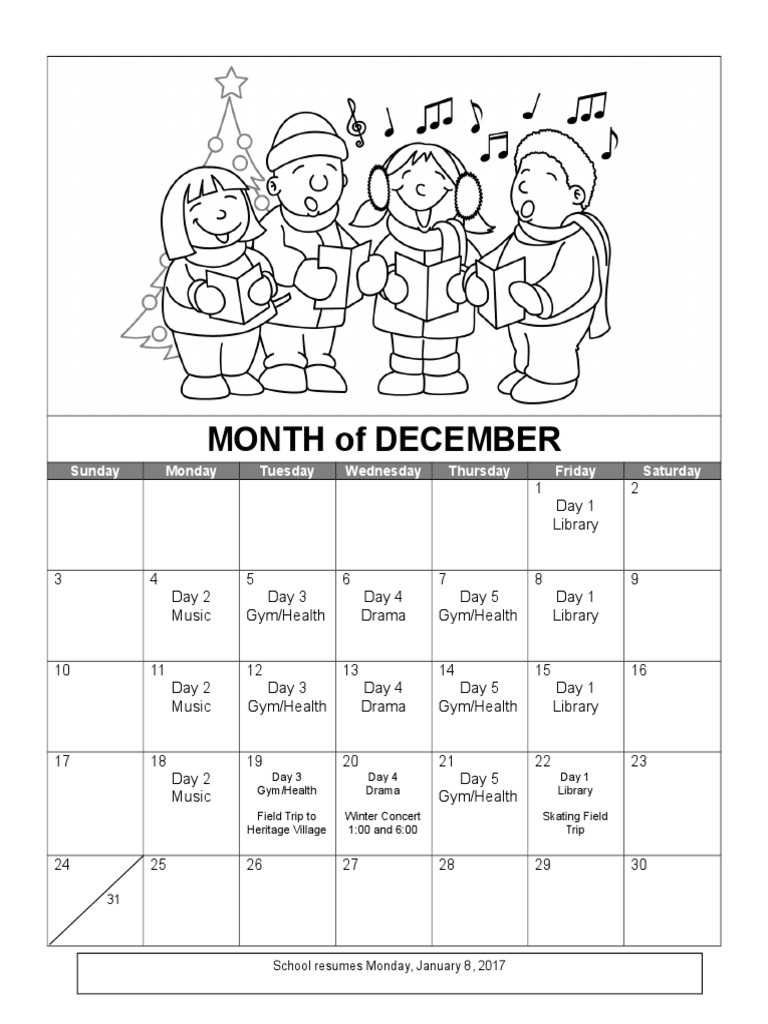 December Calendar | PDF