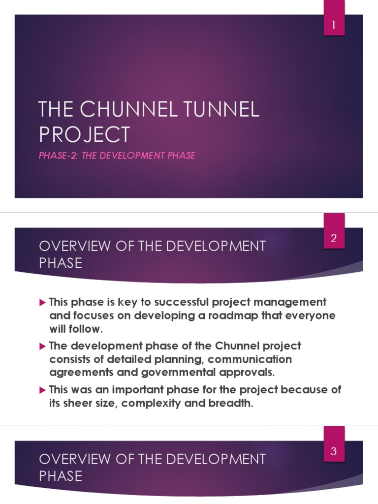 The Chunnel Tunnel Project (Development Phase) | PDF | Risk Management ...