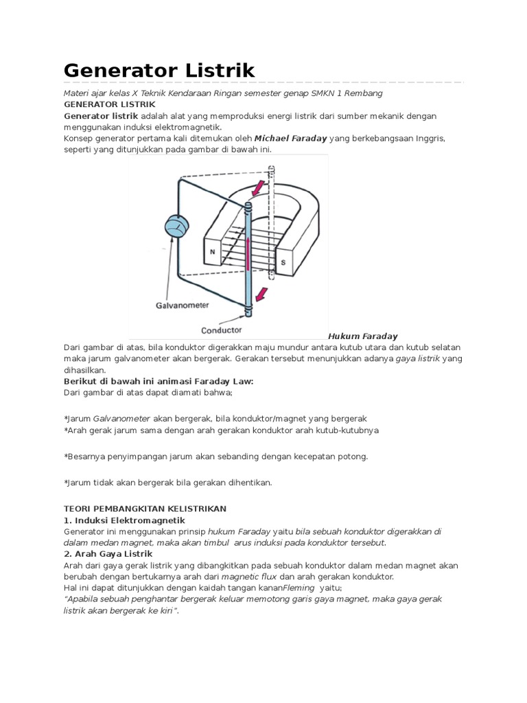 Generator Listrik | PDF | Griya & Taman | Sains & Matematika
