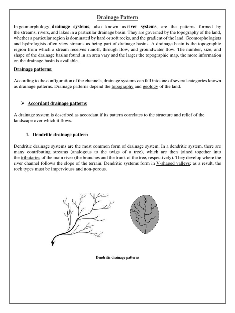 Drainage Pattern | PDF | Hydrography | Aquatic Biomes