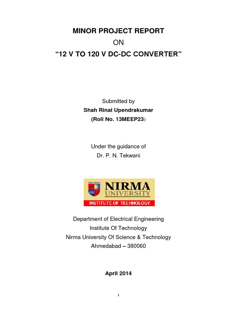 12V To 120V DC DC Converter Using Power Electronics For Higher ...