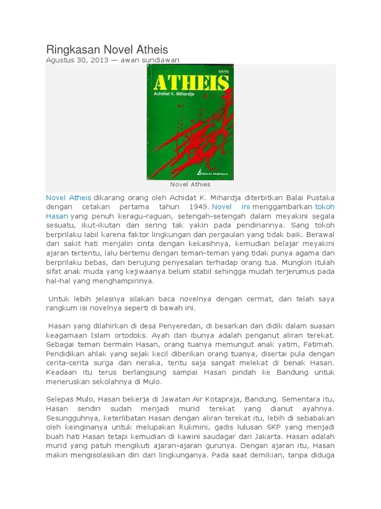 Ringkasan Novel Atheis | PDF