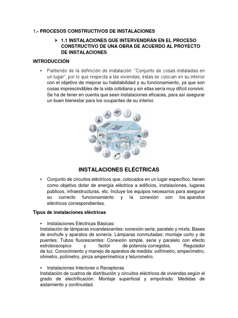 Procesos Constructivos de Instalaciones | PDF | Tubería (transporte de fluidos) | Bienes ...