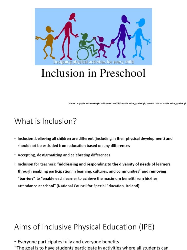 Inclusive Physical Education - Preschool | Download Free PDF ...
