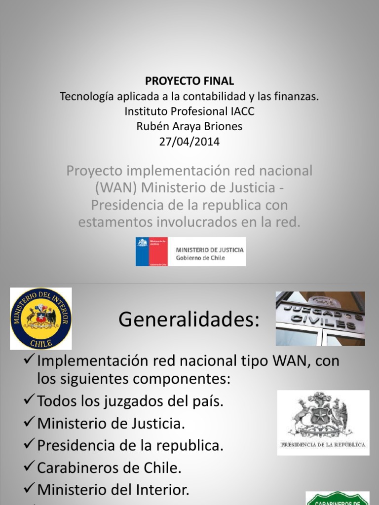 Proyecto Final Tecnologia Aplicada A La Contabilidad y Las Finanzas IACC | PDF | Red de ...