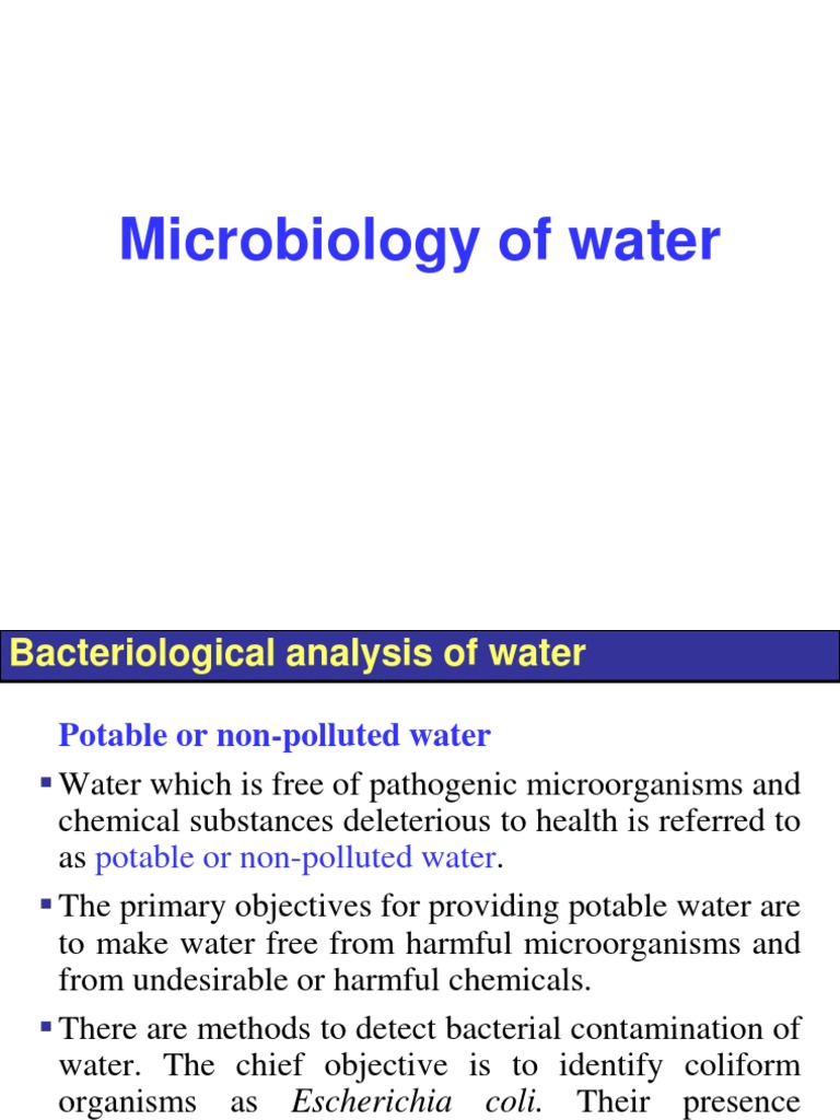Microbiology of Water & Sewage | PDF | Water Purification | Sewage ...
