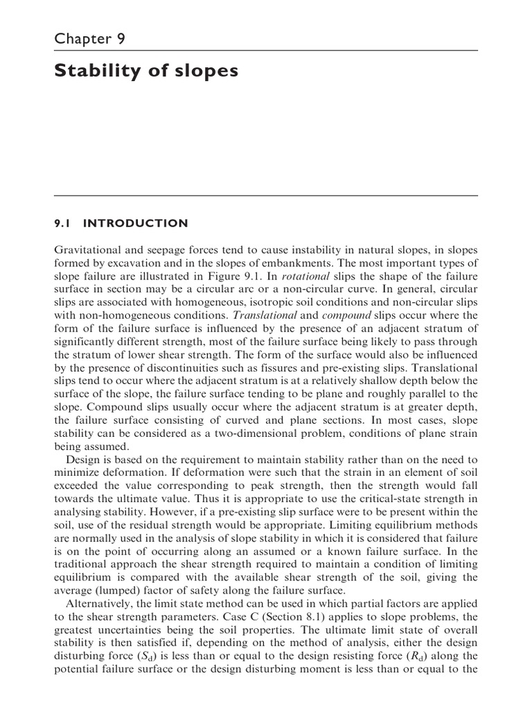 Slope Stability Analysis Guide | PDF | Strength Of Materials | Soil ...