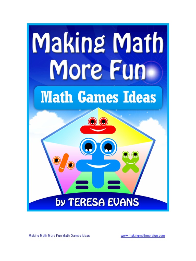 Making Math More Fun Math Games Ideas PDF | PDF | Multiplication | Dice