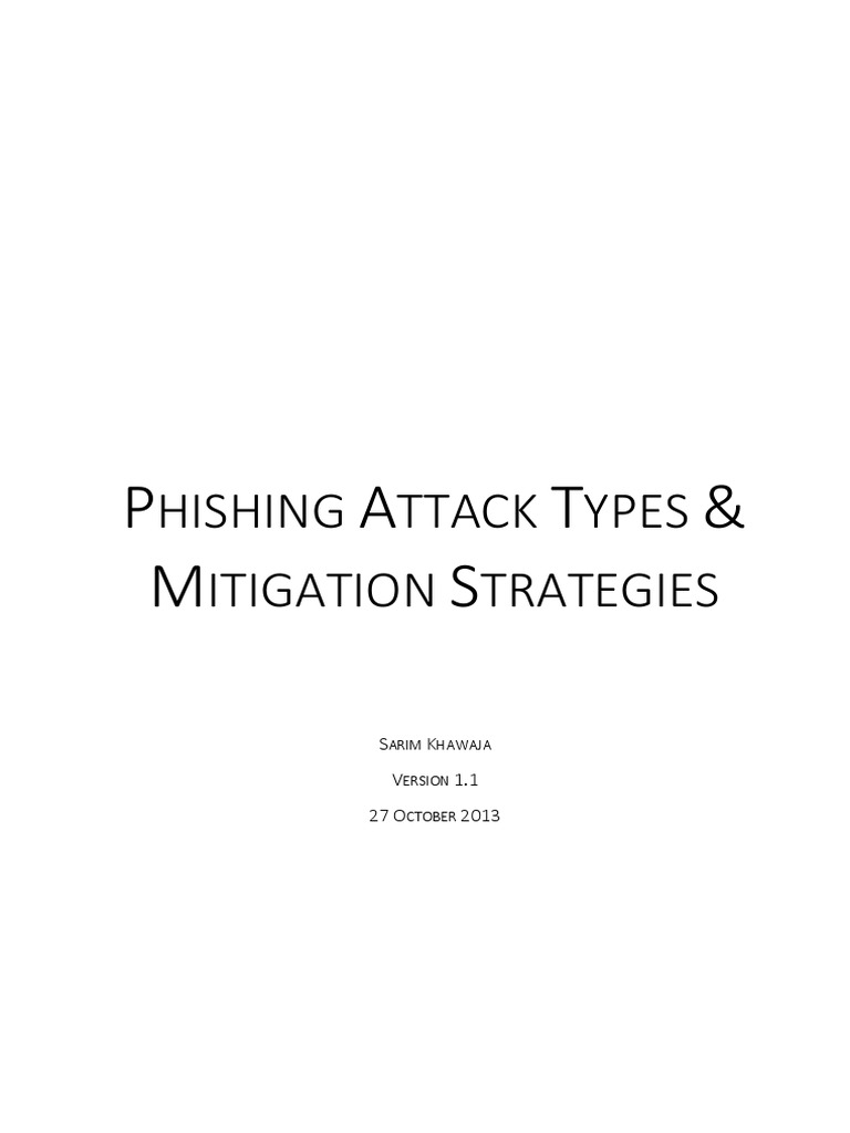 Phishing Attack Types & Mitigation Strategies | PDF | Phishing | Email Spam