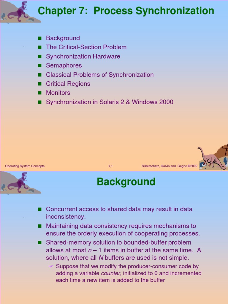 Chapter 7 Process Synchronization Pdf Thread Computing Concurrent Computing