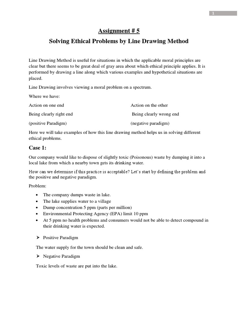 Applying the Line Drawing Method to Evaluate Ethical Dilemmas in ...