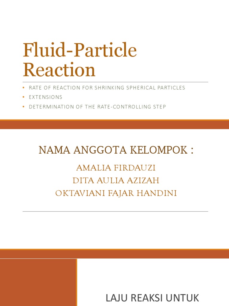 Fluid-Particle Reaction | PDF | Metode & Bahan Ajar | Sains & Matematika