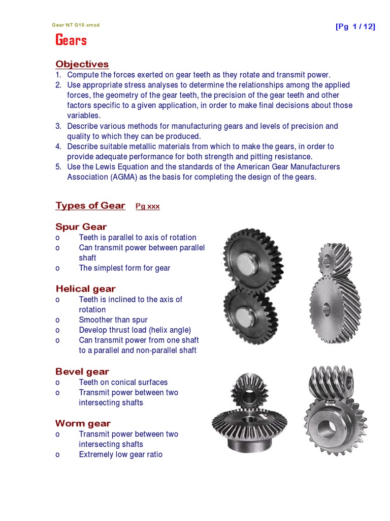 Gears | PDF | Gear | Machines