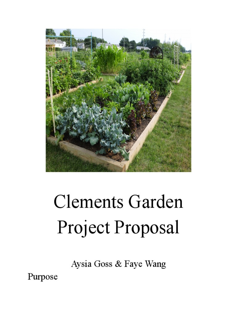Clements Garden Project Proposal | PDF | Nutrition | Diet & Nutrition
