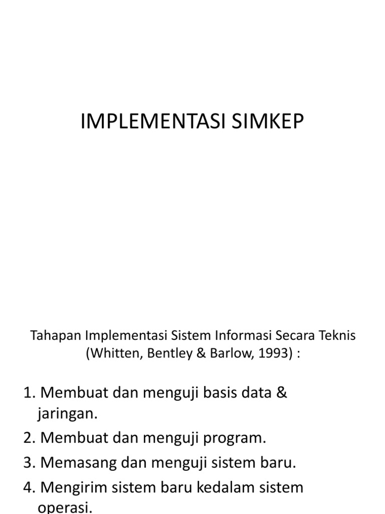 Implementasi Simkep | PDF