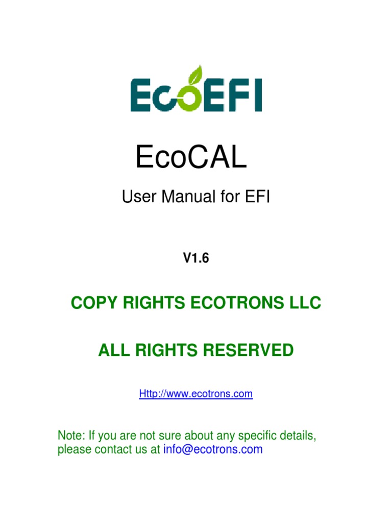 EcoCAL User Manual | PDF | Usb | Computer File