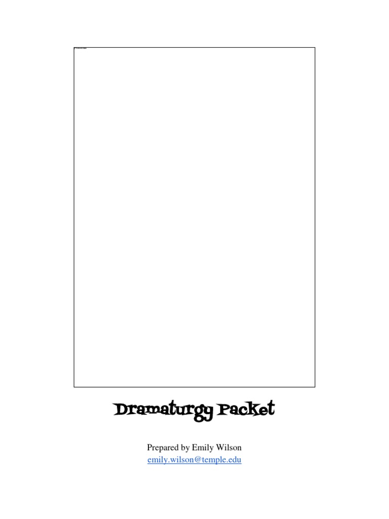 Dramaturgical Packet | PDF | Craps | Theatre