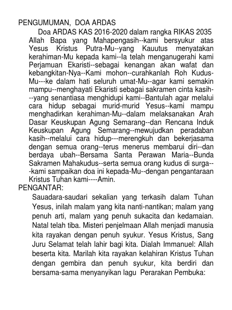 Teks Misa 2017 PDF | PDF