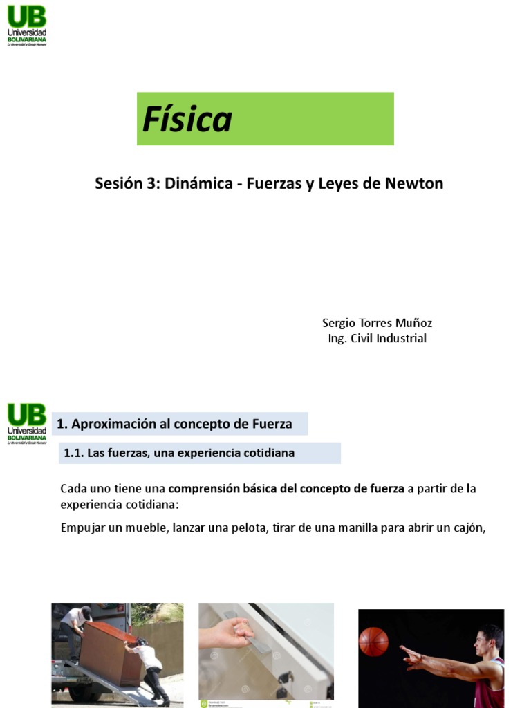 Fisica - Sesión 3 - Dinámica-Fuerzas y Leyes de Newton | PDF | Fricción ...
