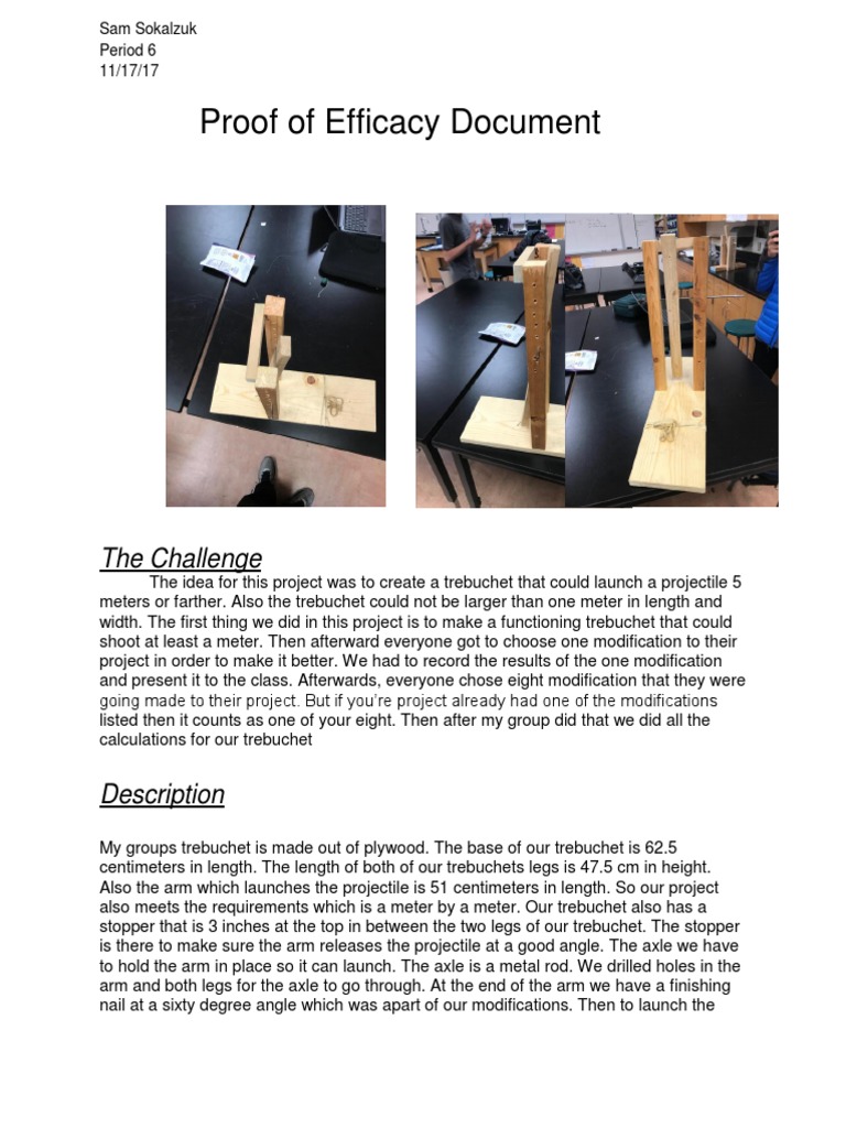 Proof of Efficacy Document | PDF | Potential Energy | Kinetic Energy