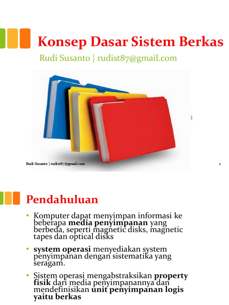 1 Konsep Dasar Sistem Berkas | PDF