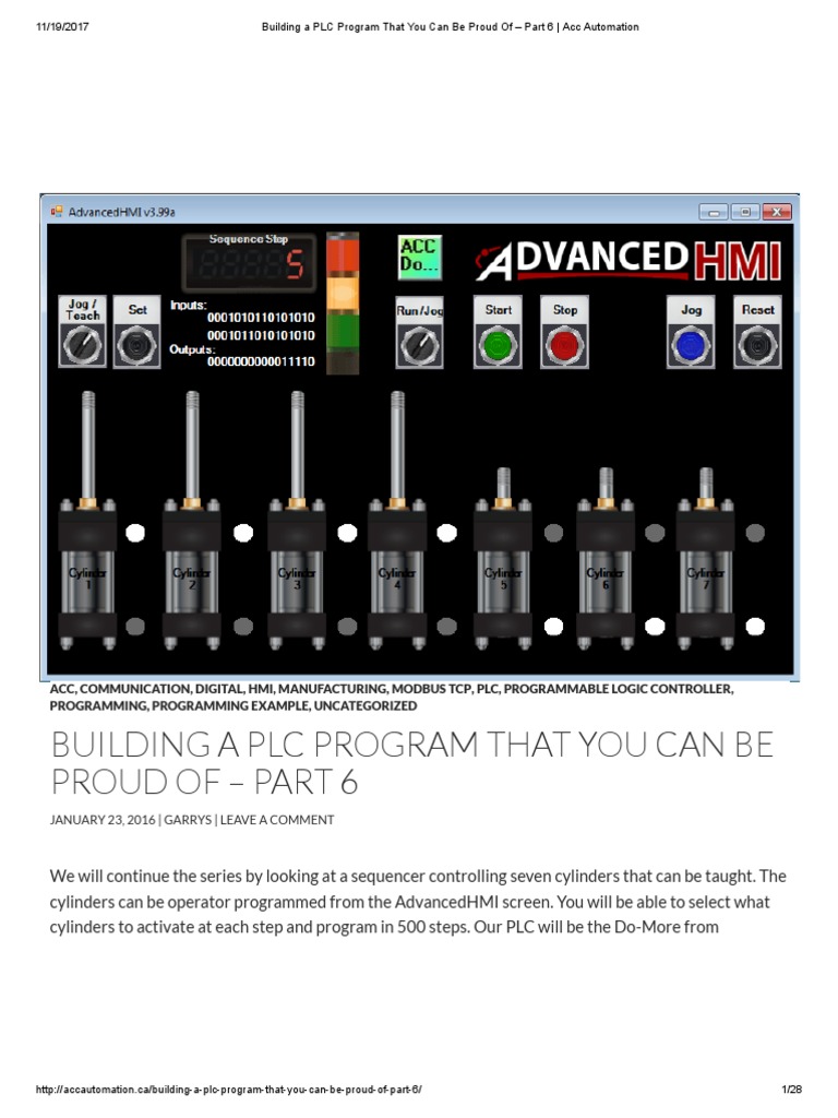 Building A PLC Program That You Can Be Proud of - Part 6 - Acc ...