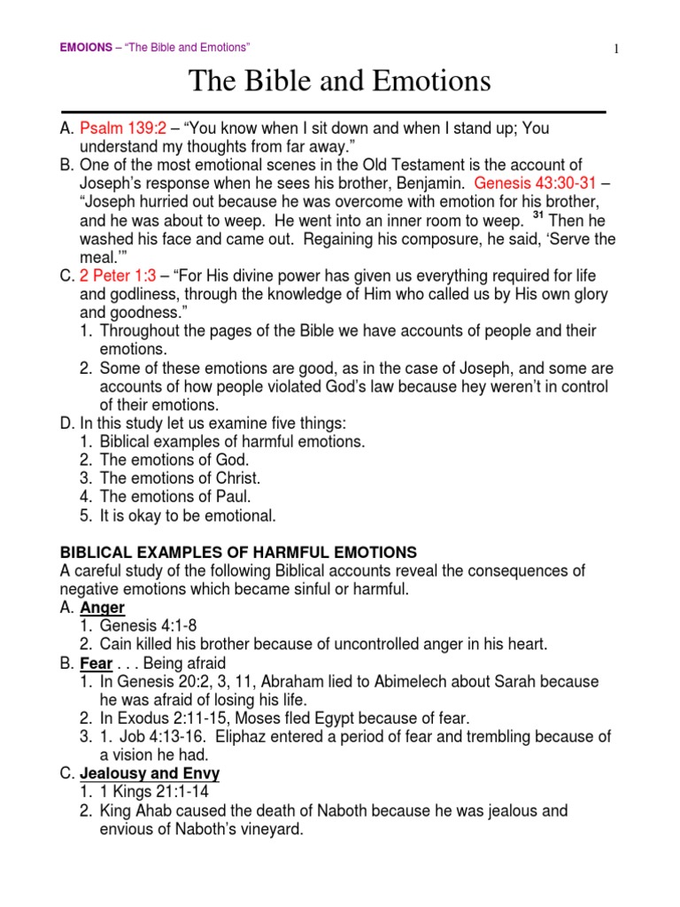 Emotions Three the Bible and Emotions | Anger | Acts Of The Apostles ...