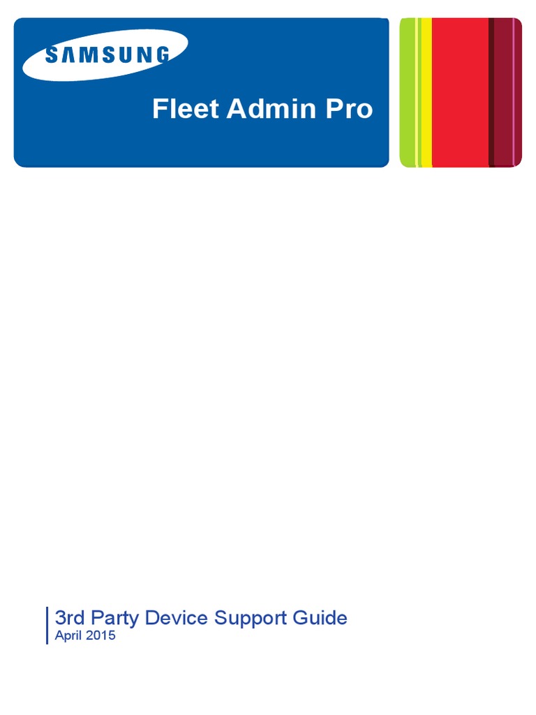 FleetAdminPro - 3rd Party Device Support Guide - Sep2015 PDF | PDF ...