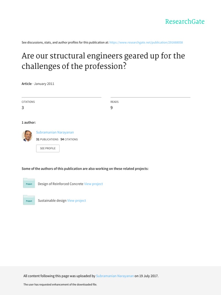 Structural Engineering Challenges | PDF | Engineer | Engineering